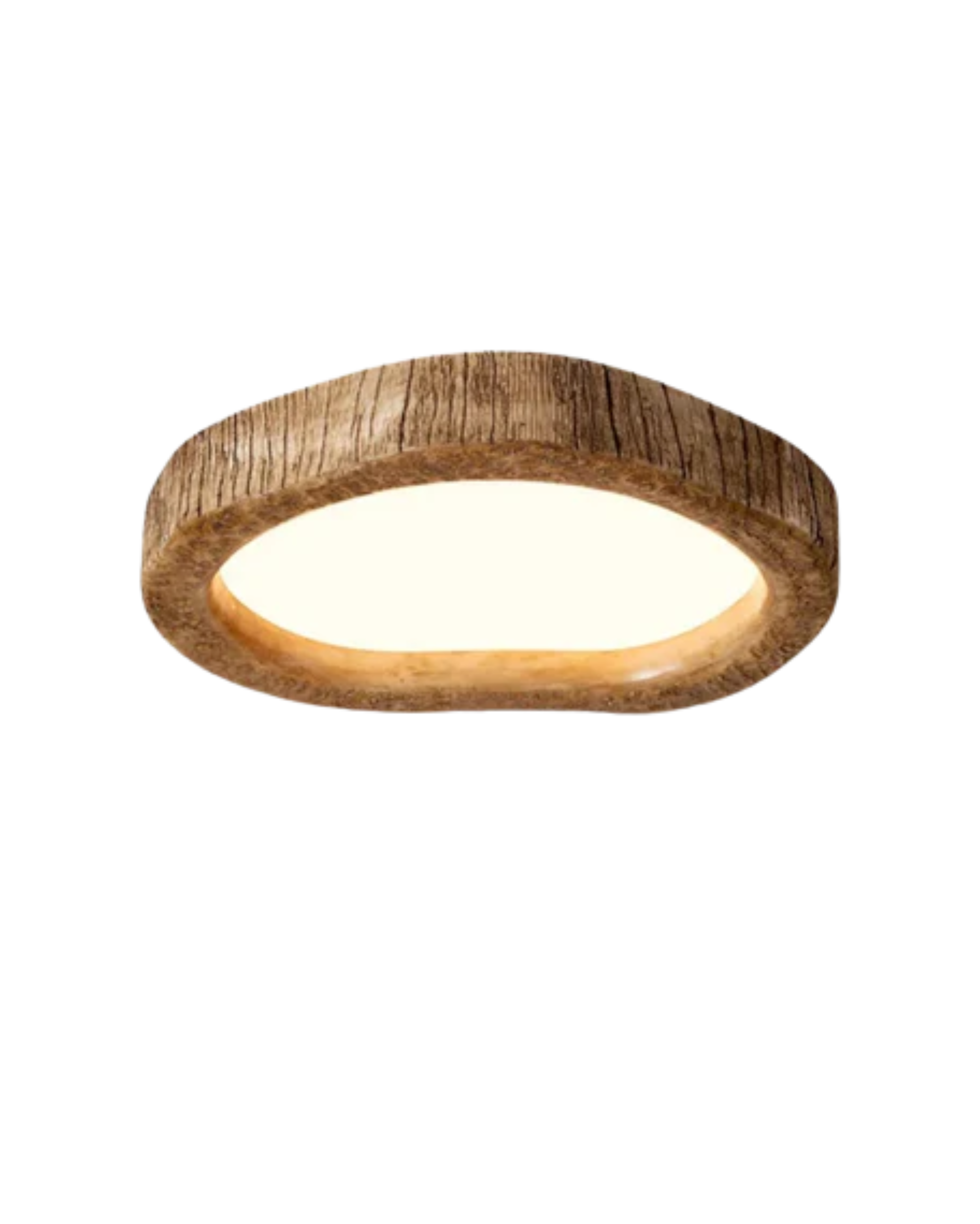Rustic Wood Flush Mount Ceiling Light Fixture – LED Compatible for Mod ...